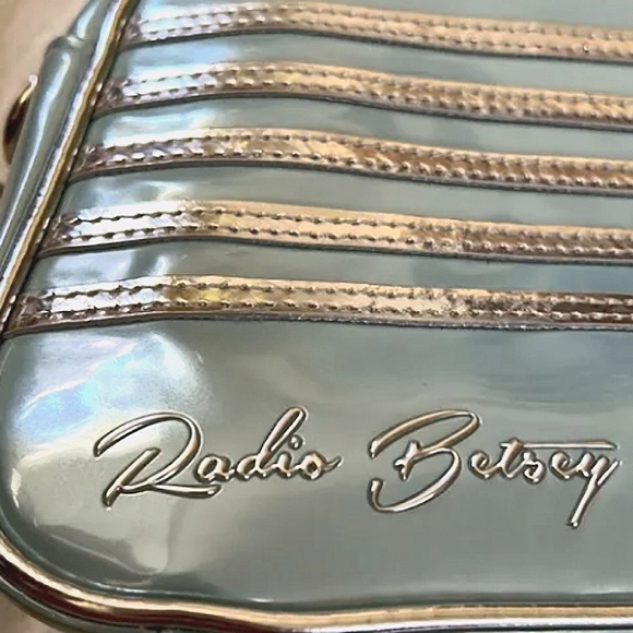 Betsey Johnson | Bags | New Betsey Johnson Blue Silver Vintage Radio ...